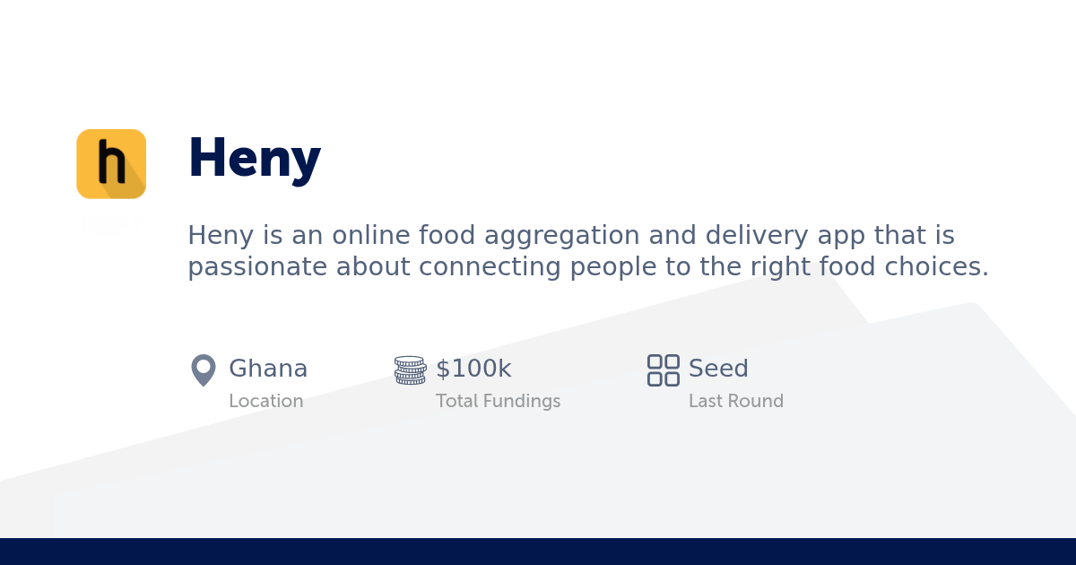 Heny - Overview, Financials, Competitors - StartupList Africa