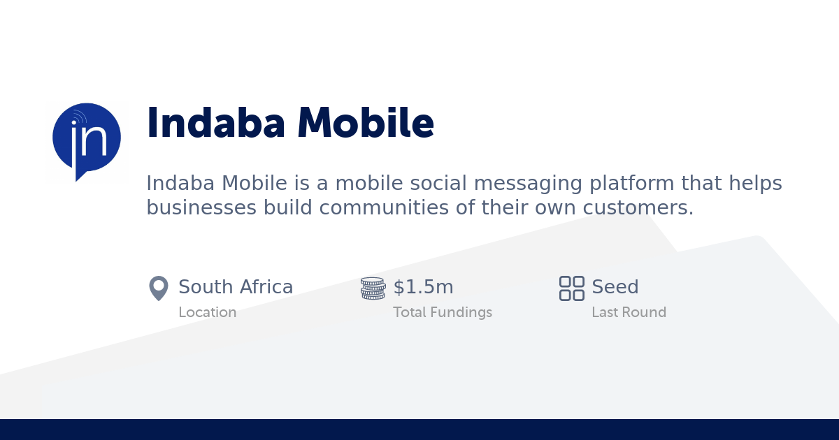 Indaba Mobile - Overview, Financials, Competitors - StartupList Africa