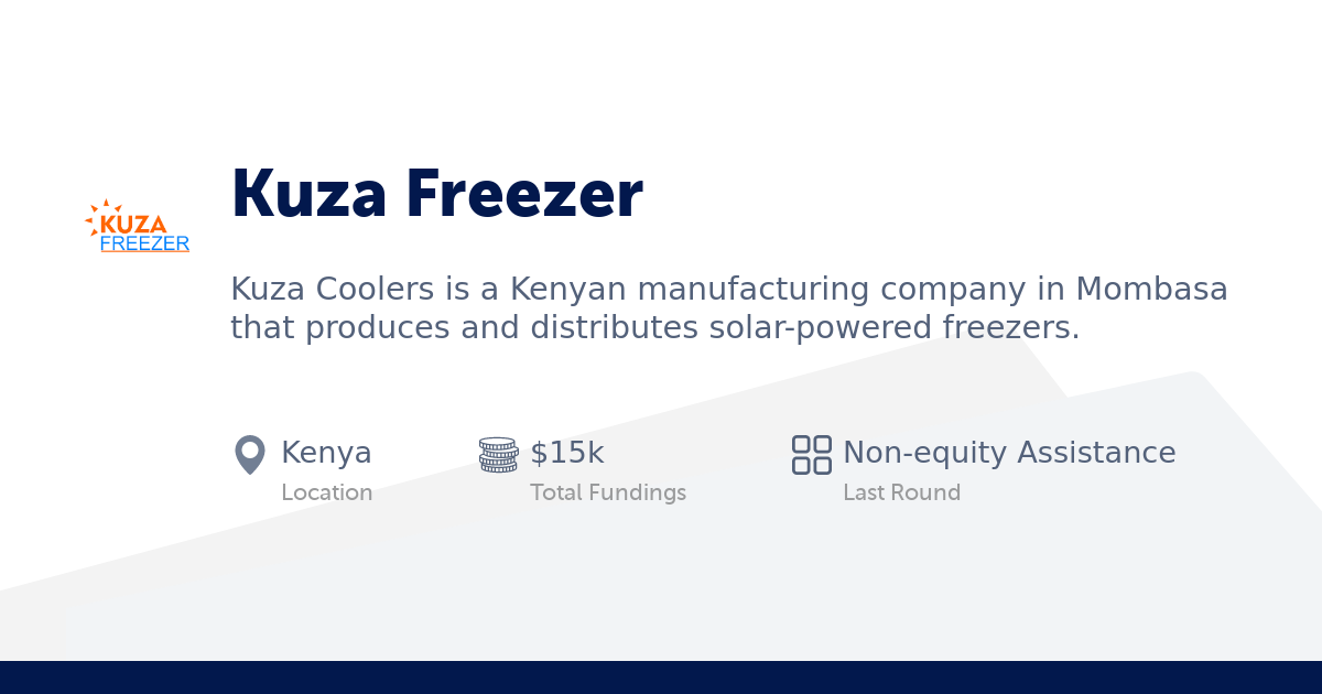 Kuza Freezer - Overview, Financials, Competitors - StartupList Africa