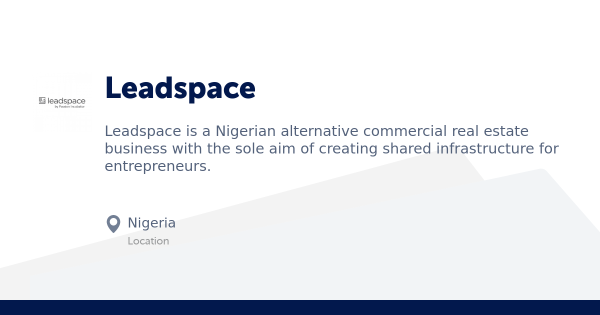 Leadspace - Overview, Financials, Competitors - StartupList Africa