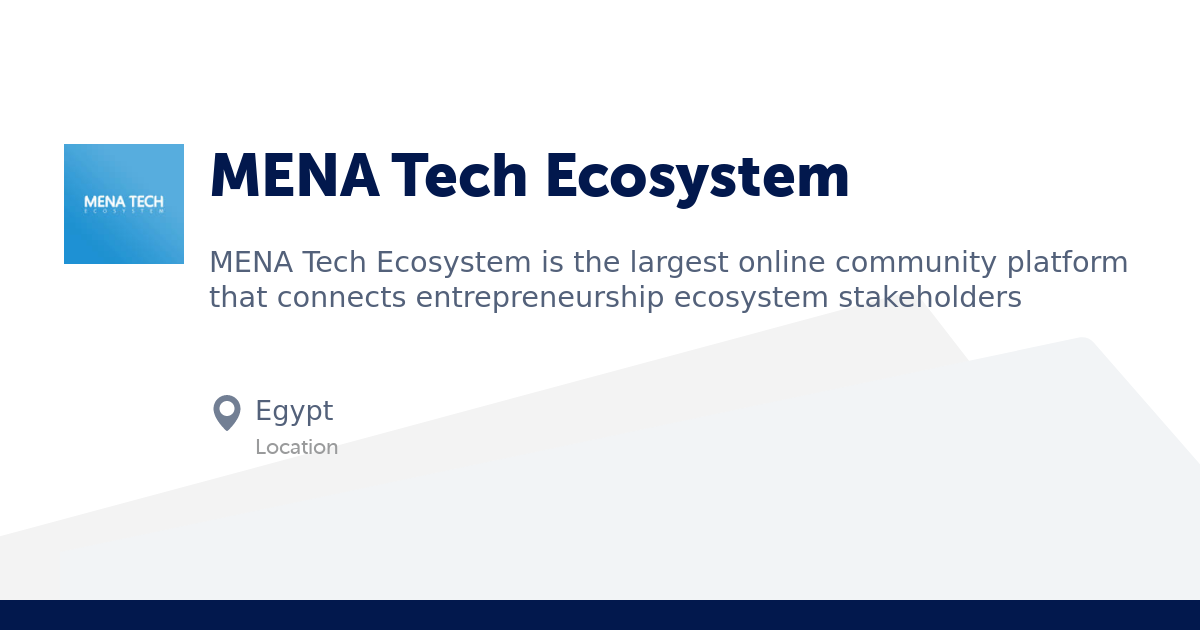 MENA Tech Ecosystem - Overview, Financials, Competitors - StartupList ...
