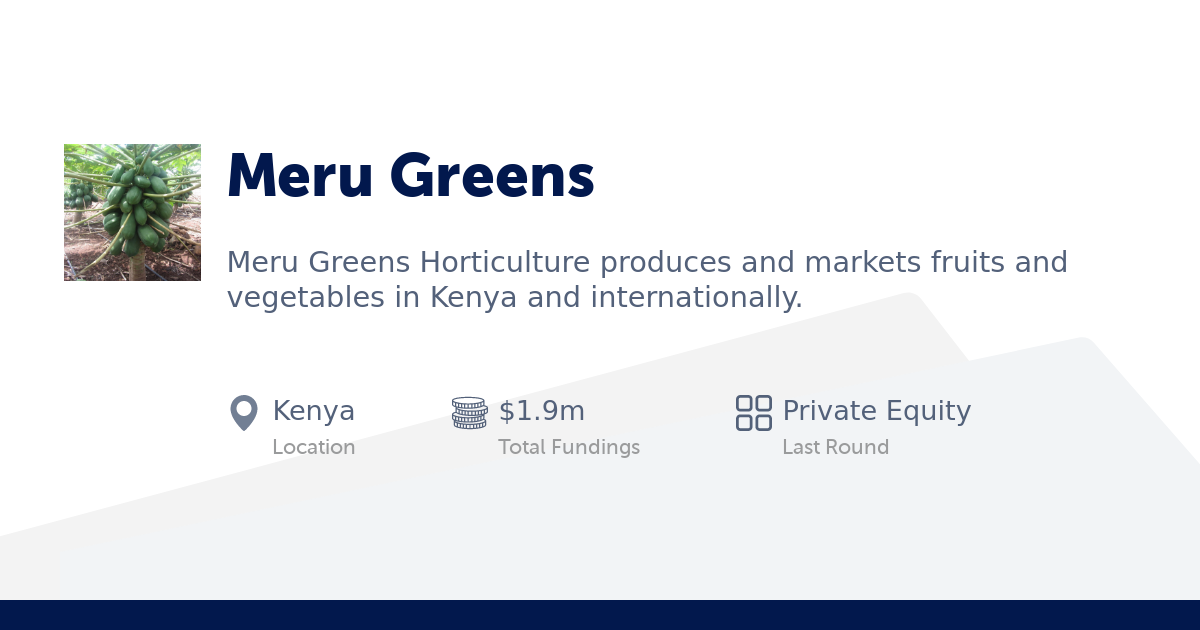Meru Greens - Overview, Financials, Competitors - StartupList Africa