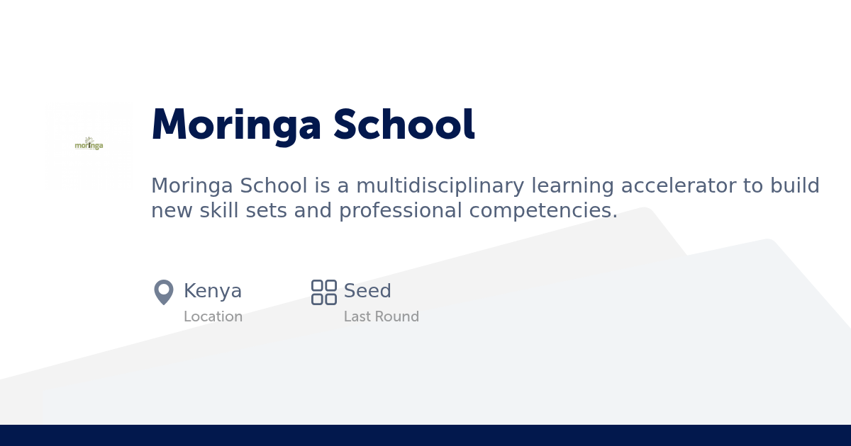 Moringa School - Overview, Financials, Competitors - StartupList Africa