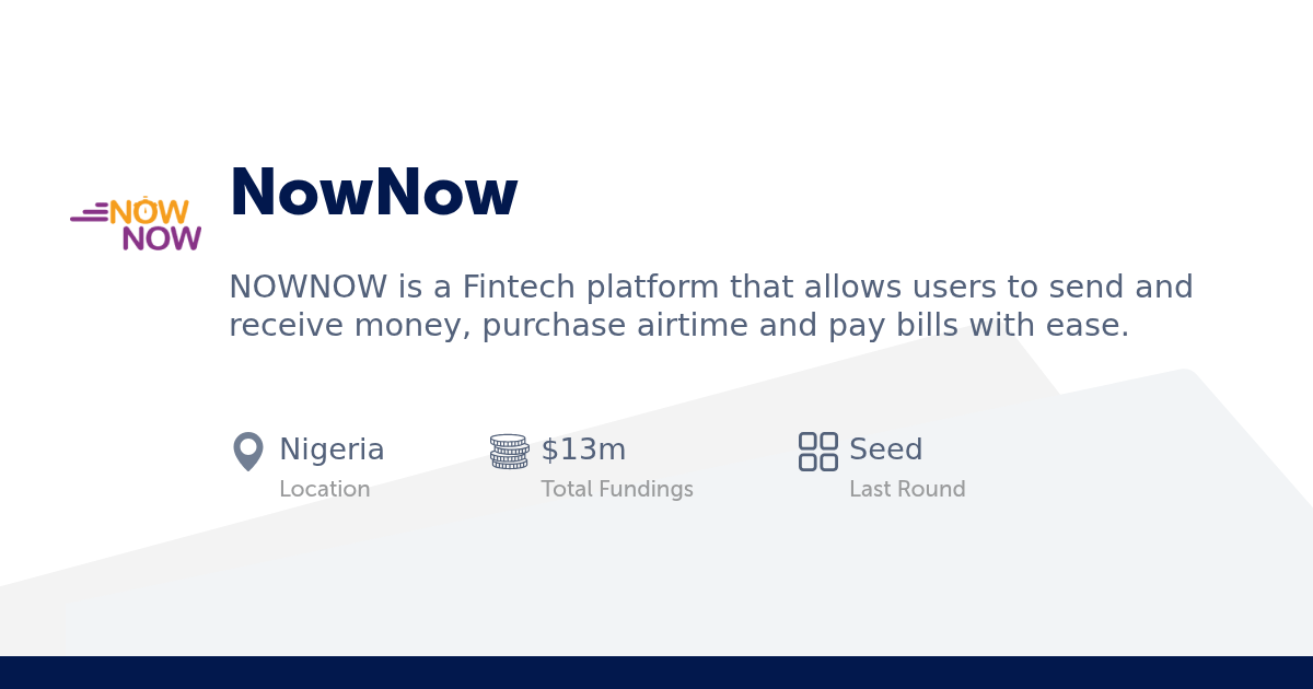 NowNow - Overview, Financials, Competitors - StartupList Africa