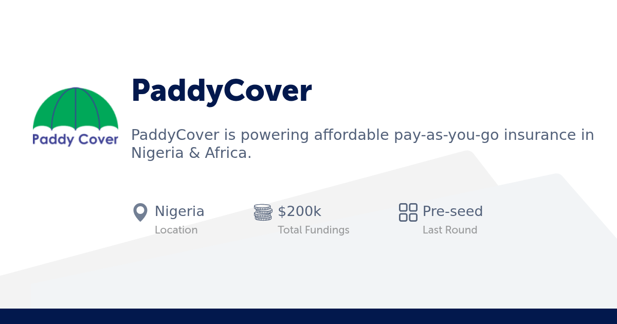 PaddyCover - Overview, Financials, Competitors - StartupList Africa
