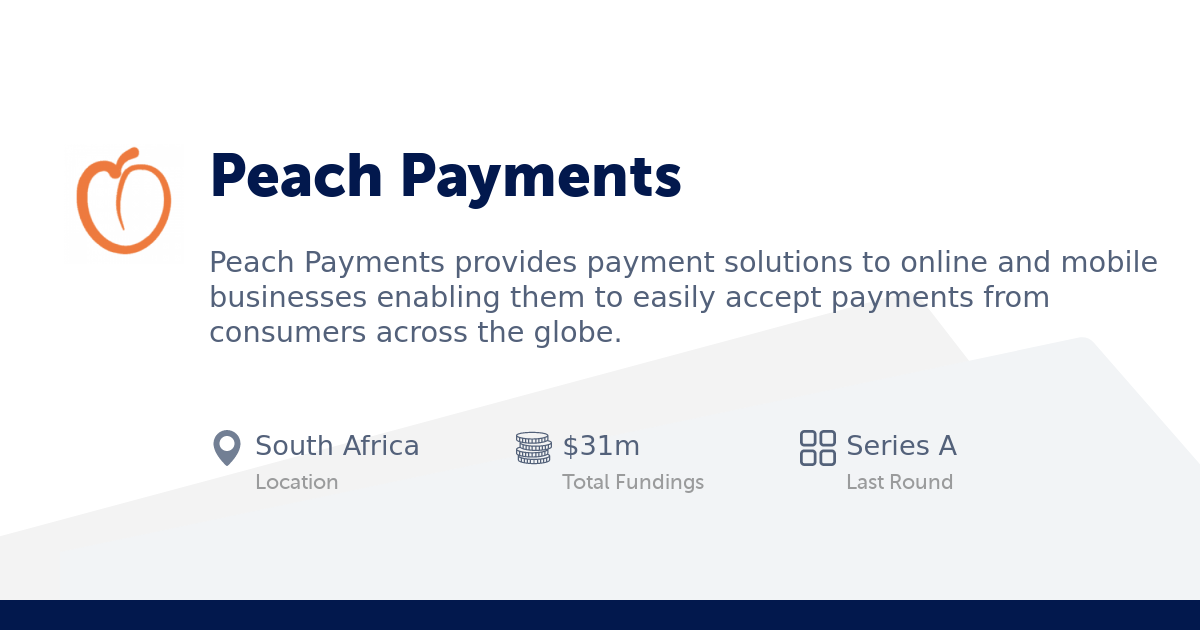 Peach Payments Profile, Funding and Company Data | StartupList Africa
