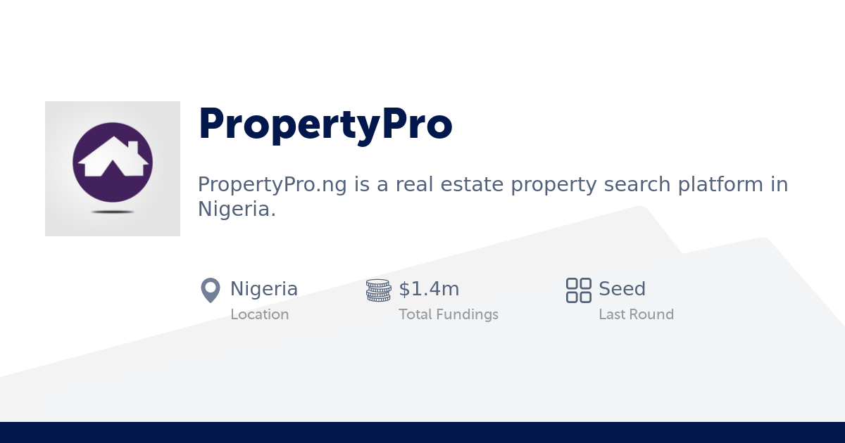 PropertyPro - Overview, Financials, Competitors - StartupList Africa