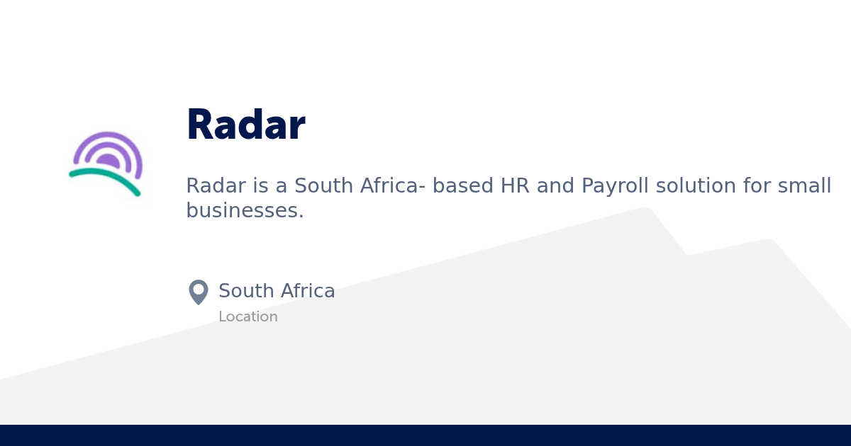 Radar - Overview, Financials, Competitors - StartupList Africa