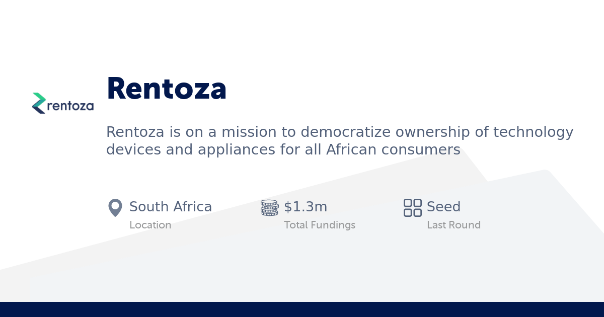 Rentoza - Overview, Financials, Competitors - StartupList Africa