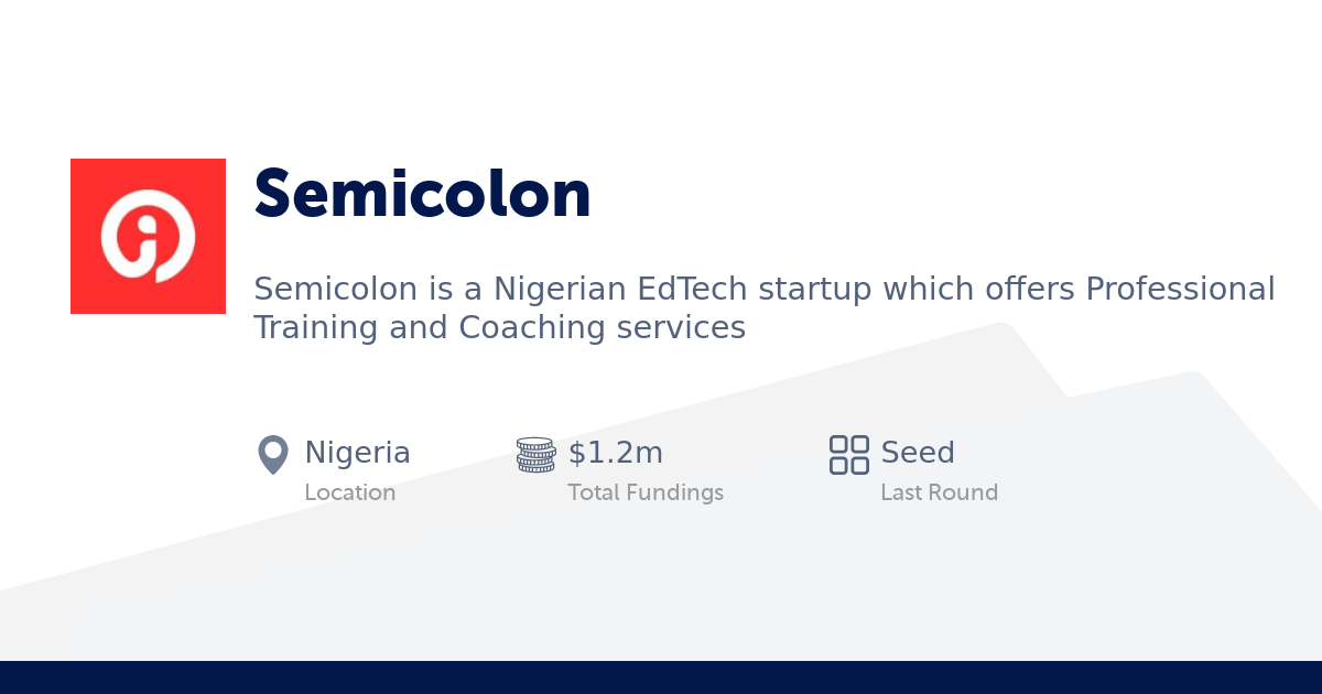 Semicolon Profile, Funding and Company Data | StartupList Africa