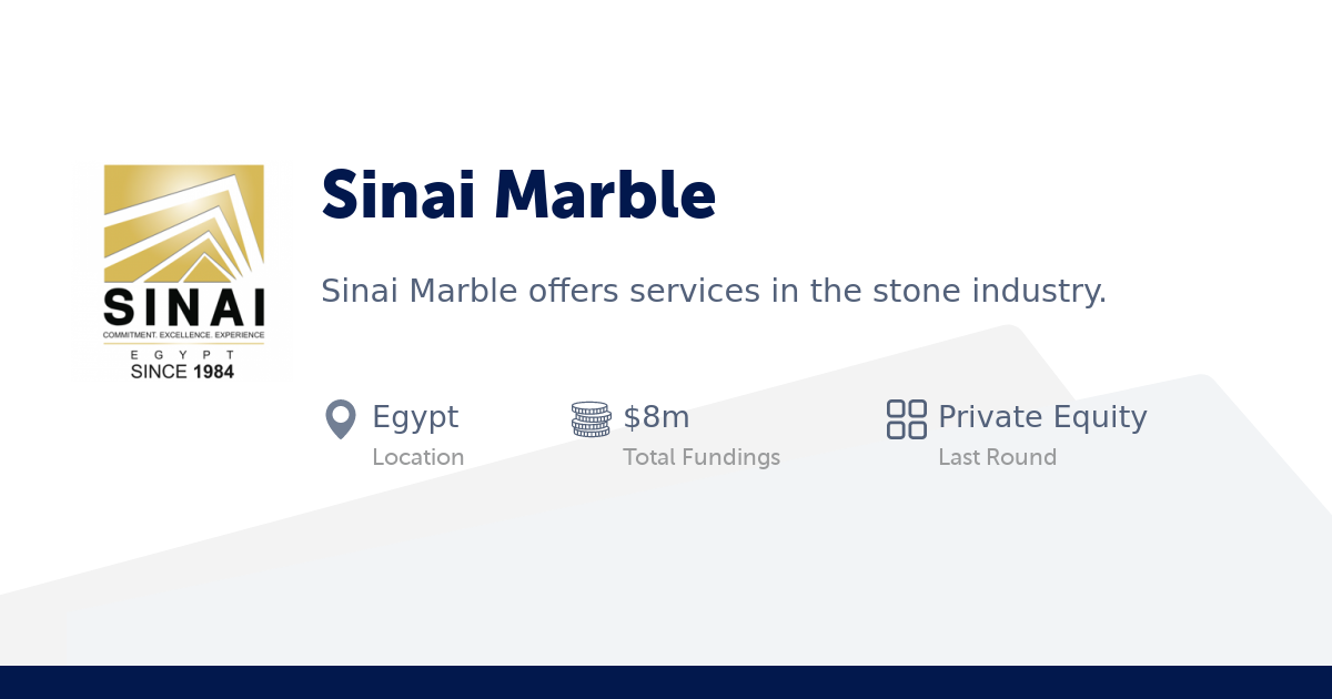 Sinai Marble - Overview, Financials, Competitors - StartupList Africa