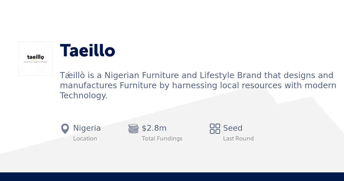 Taeillo - Overview, Financials, Competitors - StartupList Africa