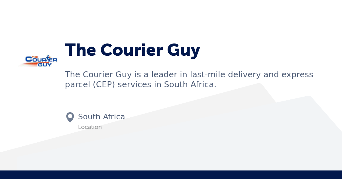 The Courier Guy - Overview, Financials, Competitors - StartupList Africa