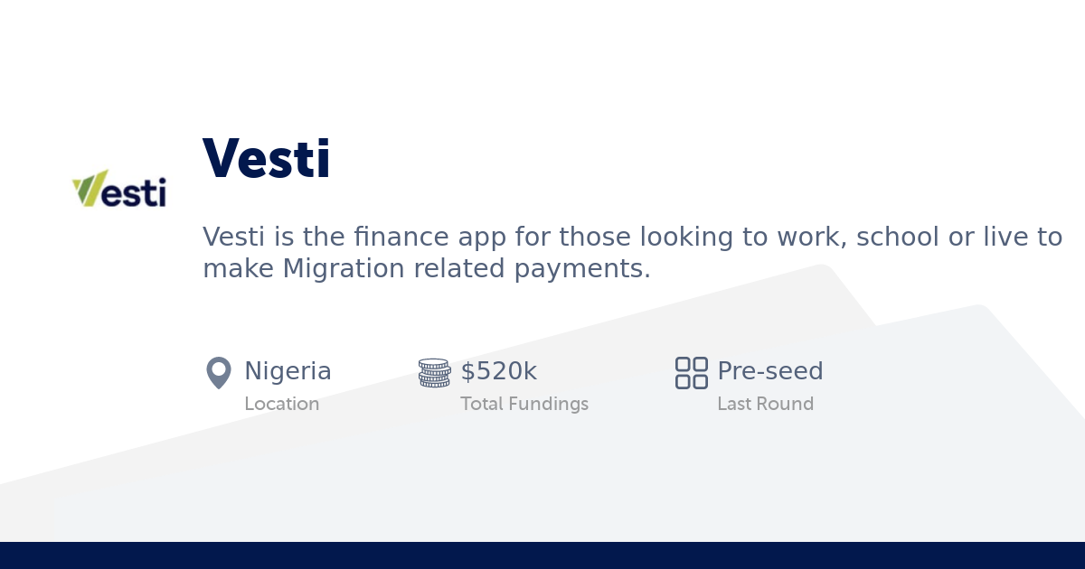Vesti - Overview, Financials, Competitors - StartupList Africa