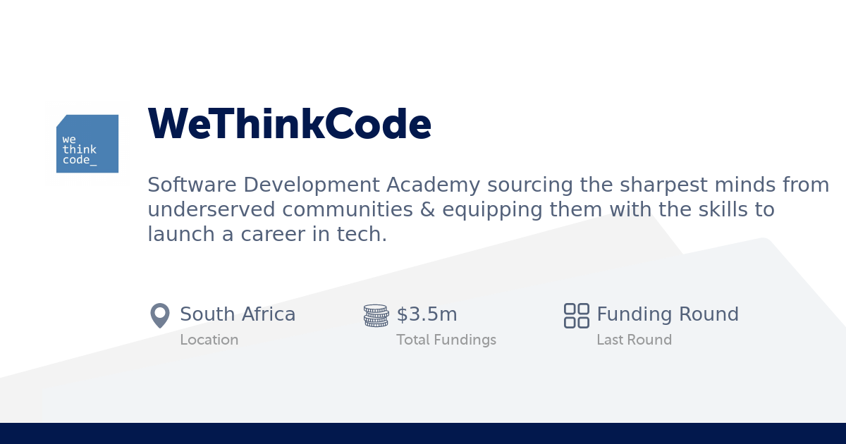 WeThinkCode - Overview, Financials, Competitors - StartupList Africa