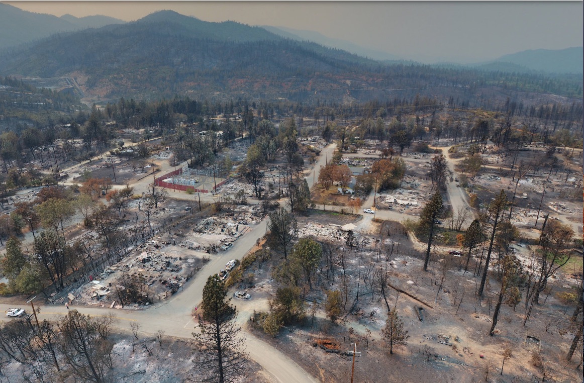 California's fire maps and drone photos lend new views of the devastation
