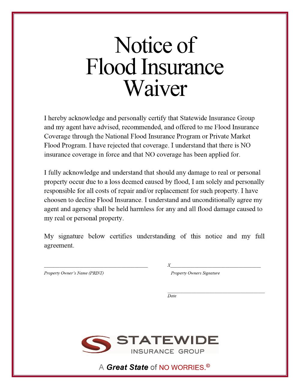 Statewide Insurance | Underwriting Forms