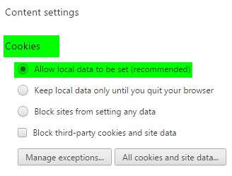 How do I enable cookies using Chrome?