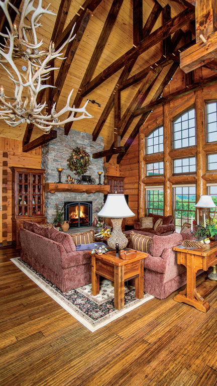 This Log Home Renovation Is a Mix of Old and New