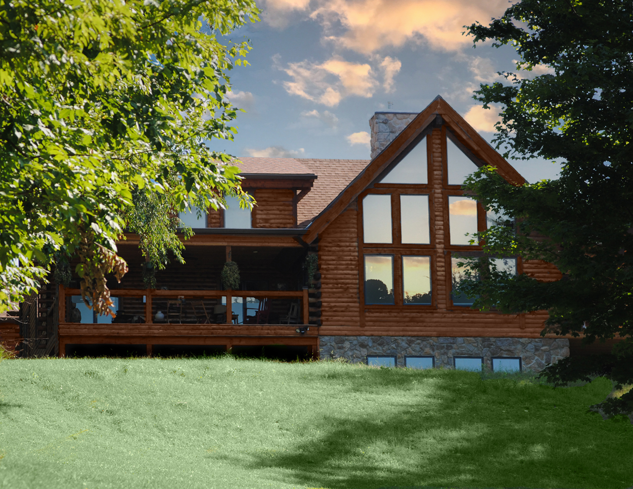 Phoenix Log Home Floor Plan by Cedar Direct