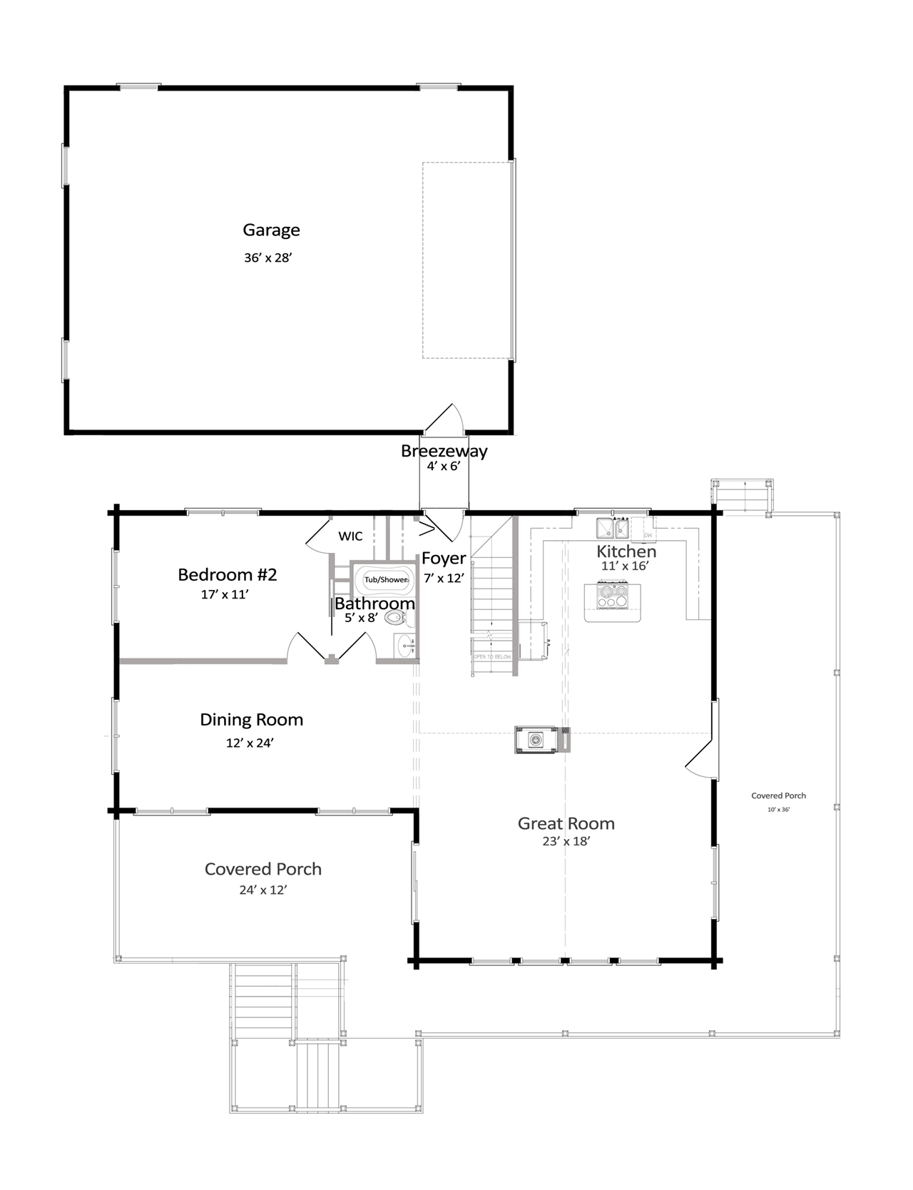 Phoenix Log Home Floor Plan by Cedar Direct