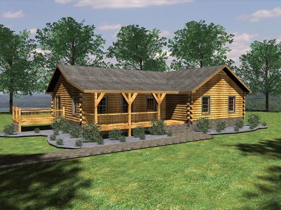 Riverview Log Home by Honest Abe Log Homes, Inc.