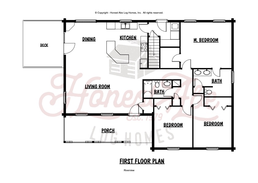 Riverview Log Home by Honest Abe Log Homes, Inc.