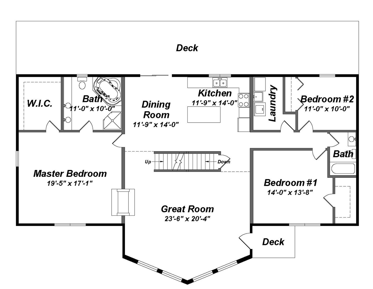 Slippery Rock Log Home Floor Plan by Cedar Direct