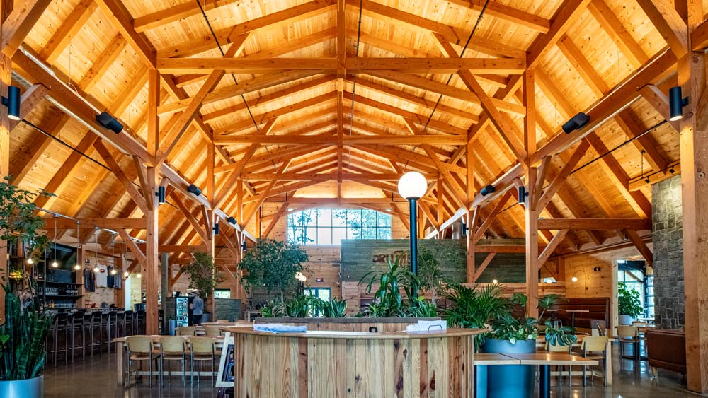 Take a Trip to This Stunning Timber Frame Brewery