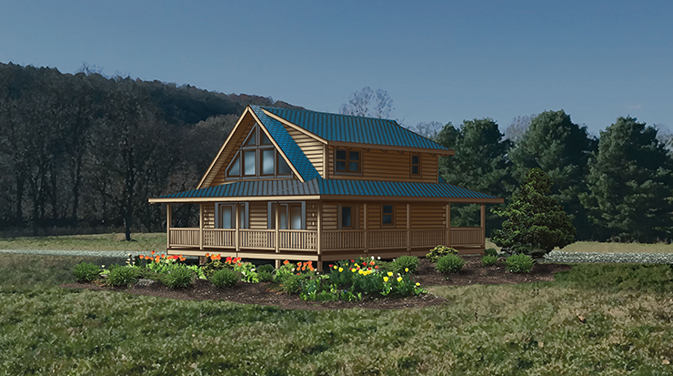 Nantahala Log Home Floor Plan from Appalachian Log Home Structures Inc.
