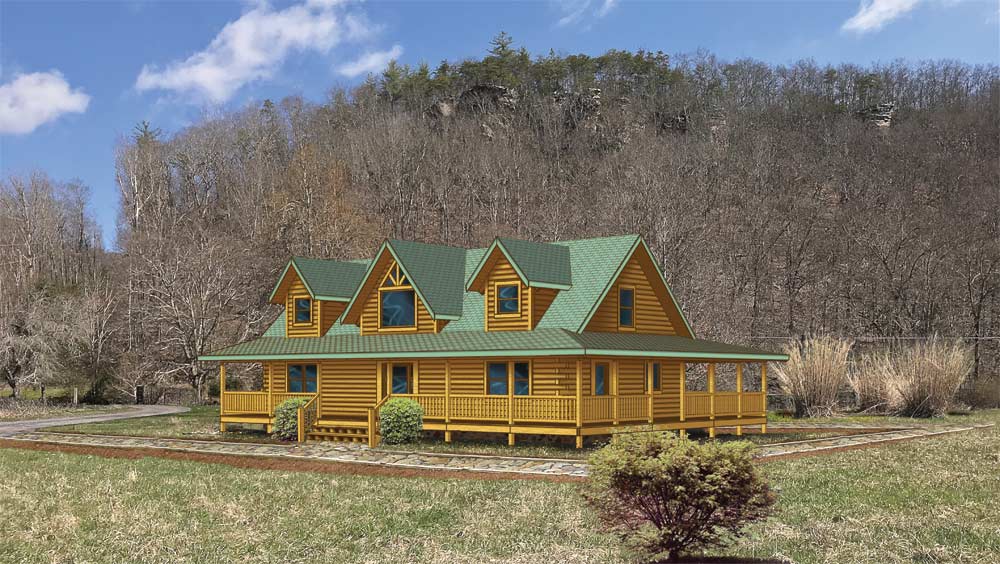 Fair Oaks II Log Home Plan by Appalachian Log Structures