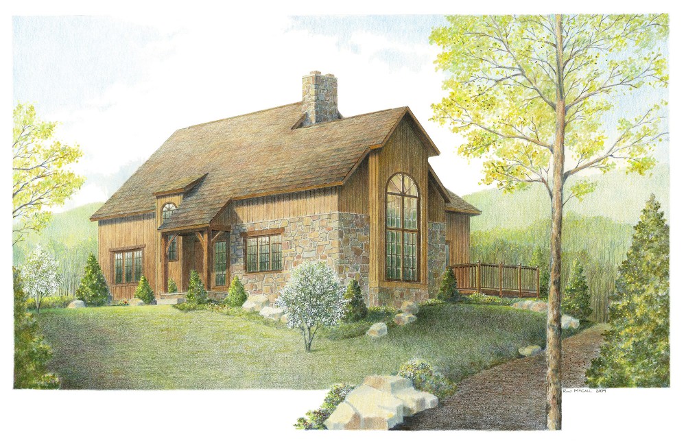 The Rockbridge Timber Home Floor Plan Plan from Blue Ridge Timberwrights