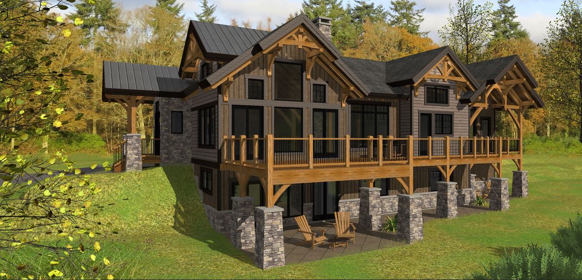 Bear Rock Timber Home Plan from Canadian Timberframes