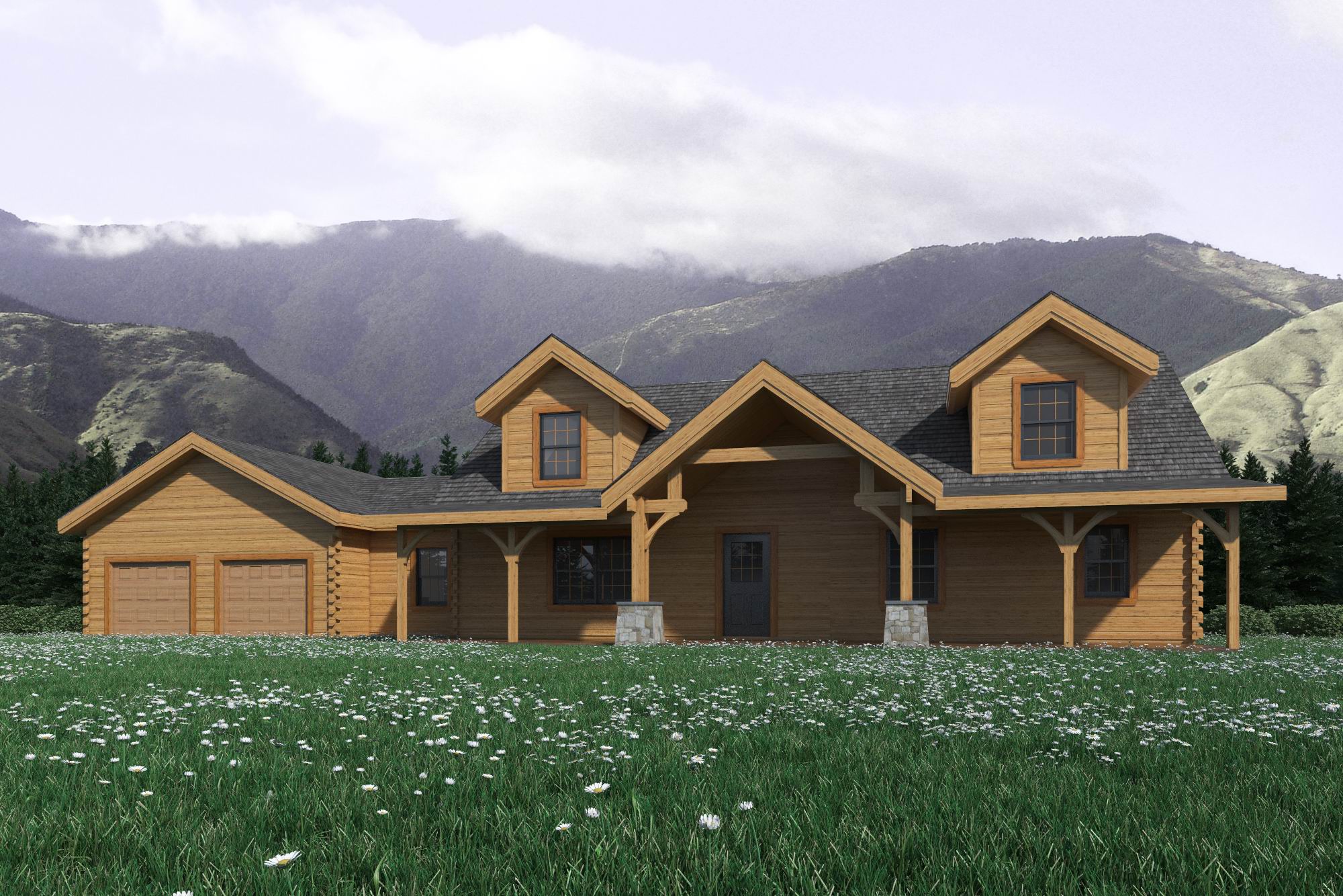 Mountain View Home Plan by Countrymark Log Homes