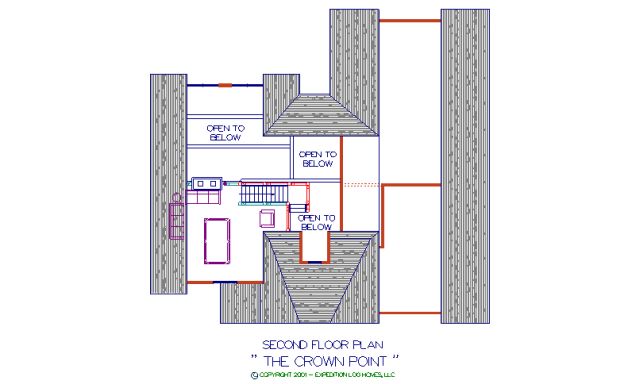 Crown Point Log Home Plan by Expedition Log Homes