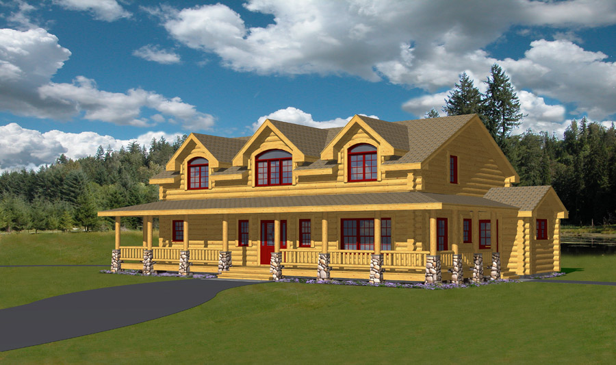Glacier Gulch Signature Series Log Home Plan by Expedition Log Homes