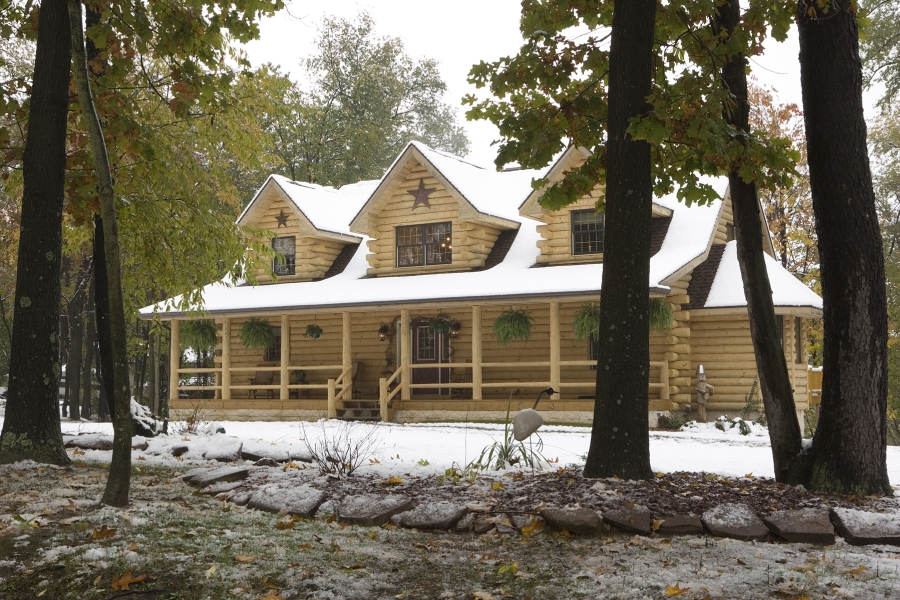 Livingstone Log Home Plan by Expedition Log Homes