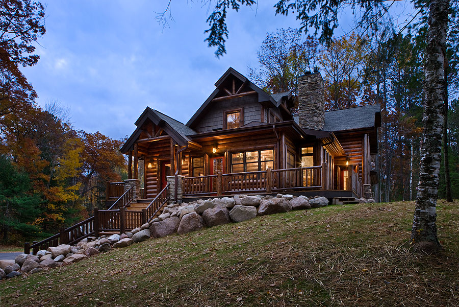 Nicolet Log Home Plan by Expedition Log Homes