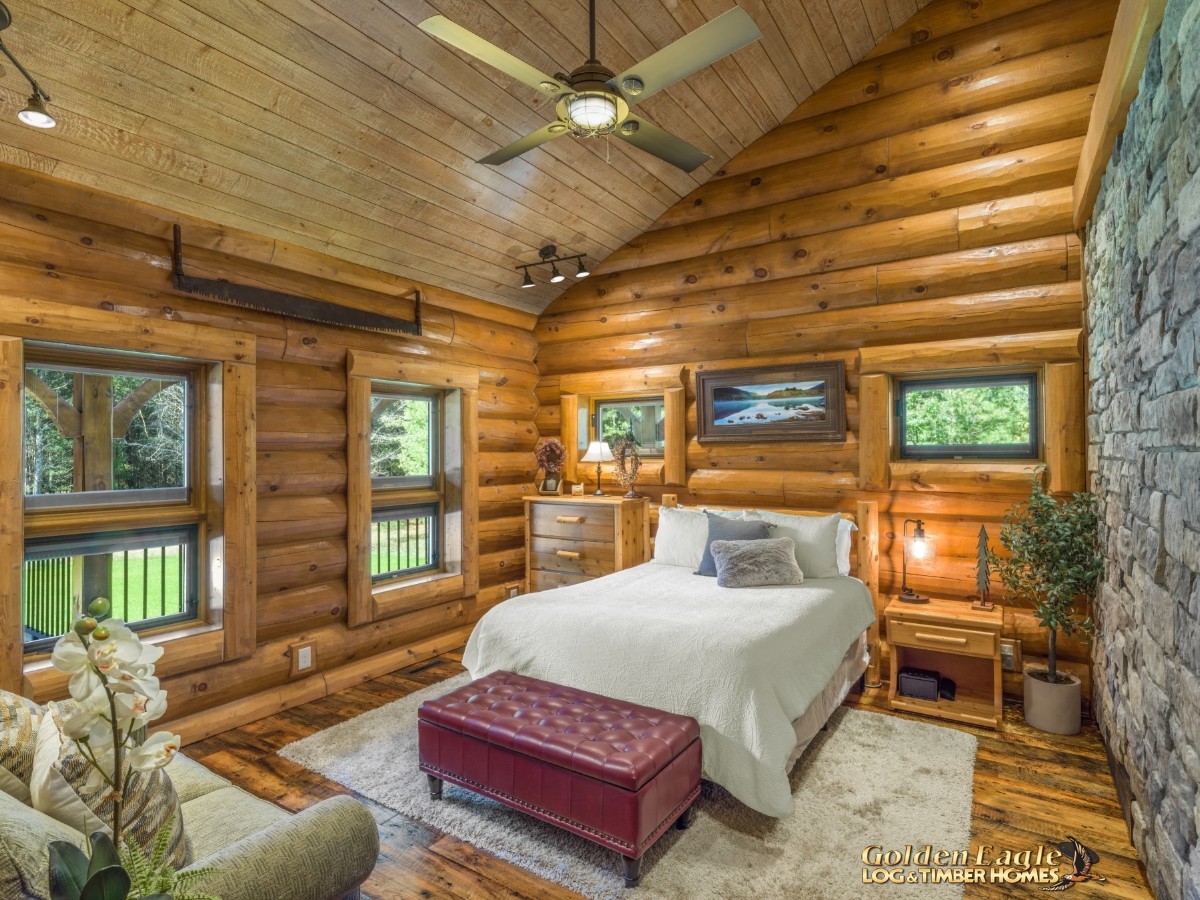 Custom Log And Timber Home 2124AL by Golden Eagle Log & Timber Homes