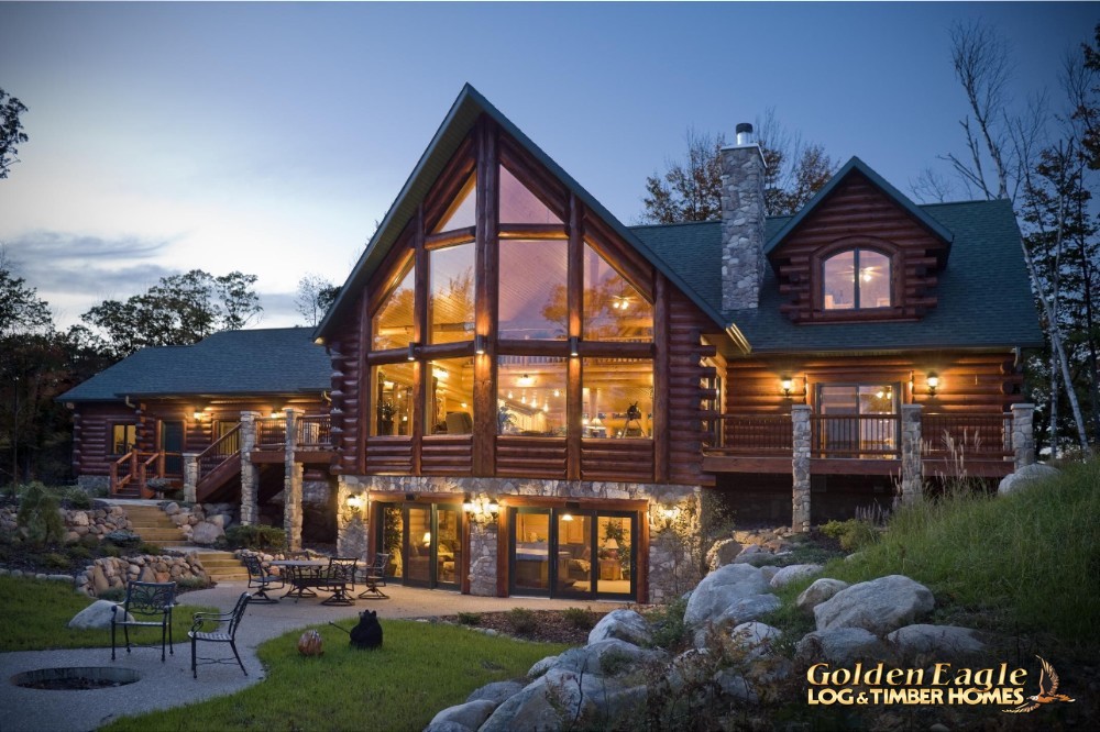 Lakehouse Lofted by Golden Eagle Log & TImber Homes