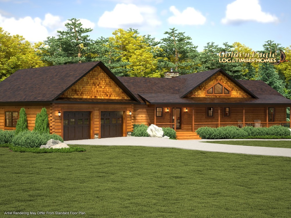 Timber Ranch Floorplan from Golden Eagle Log & Timber Homes