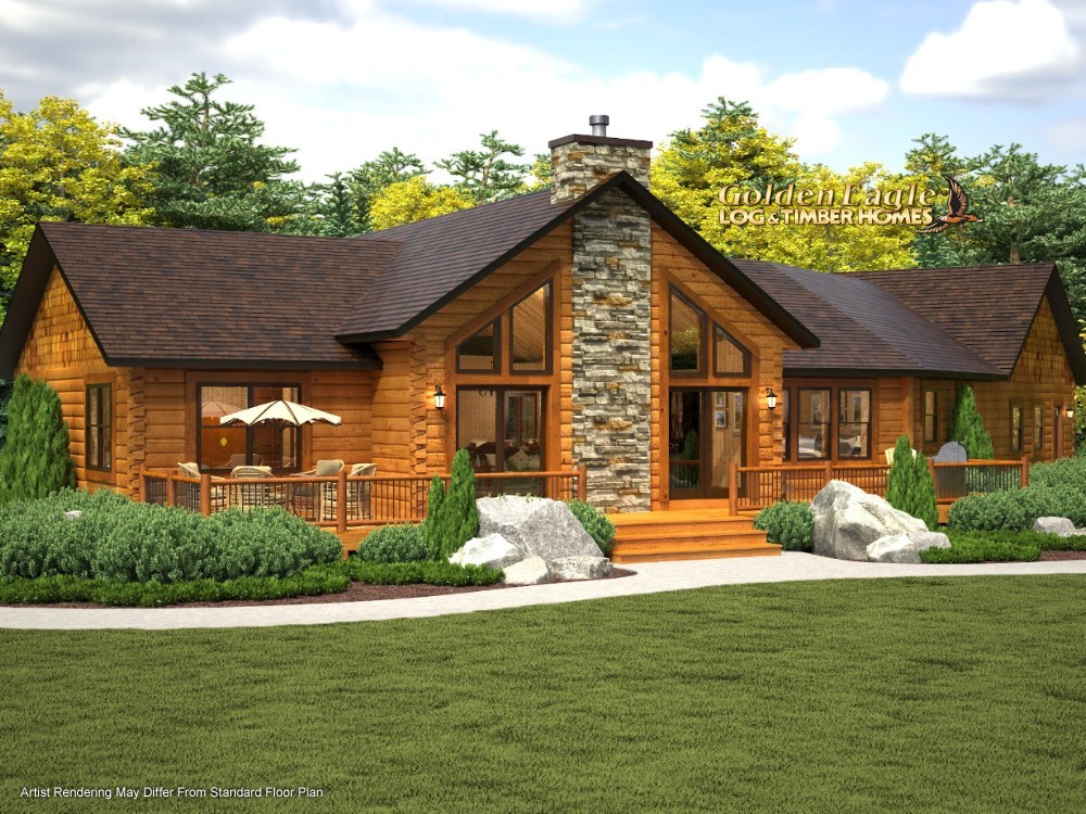 Timber Ranch Floorplan from Golden Eagle Log & Timber Homes