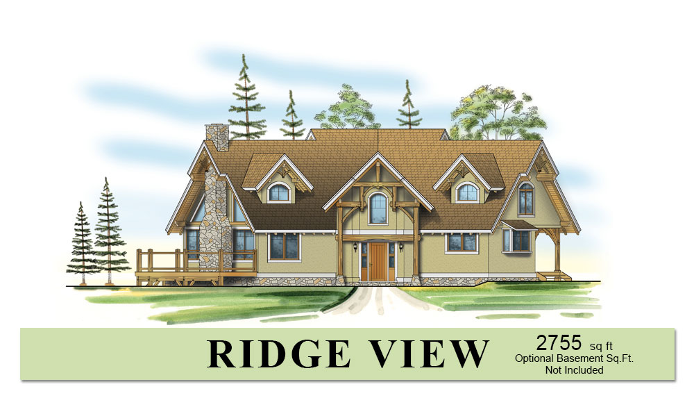 Ridge View Timber Home Floor Plan by Hamill Creek Timber Homes