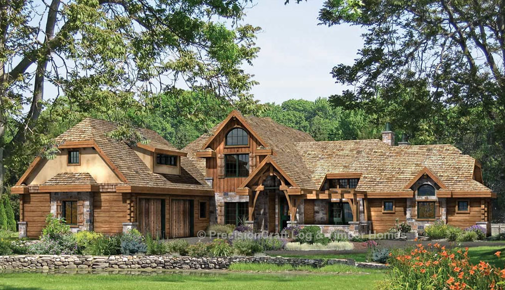 Hickory Falls Floor Plan by PrecisionCraft Log & Timber Homes