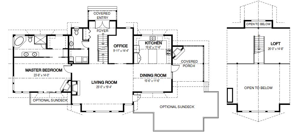 Kawarthan Hybrid Timber Home Plan by Linwood Custom Homes