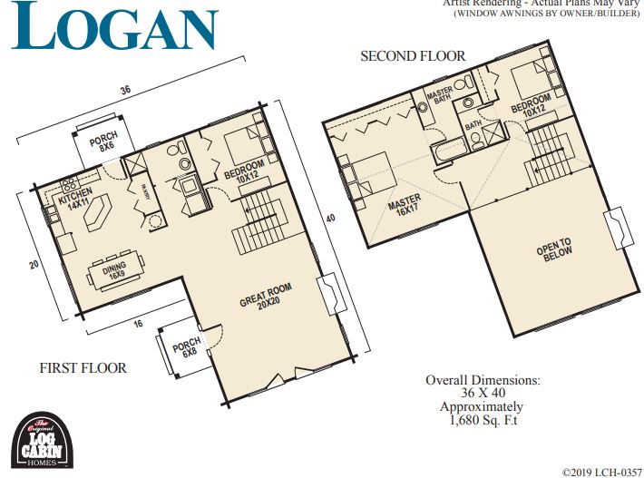 The Logan Log Home Plan from Original Log Cabin Homes