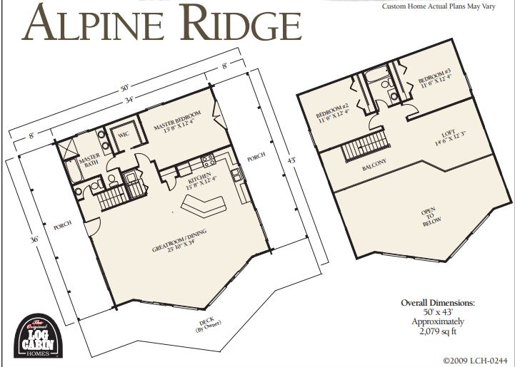 The Alpine Ridge Log Home Plan by Original Log Cabin Homes
