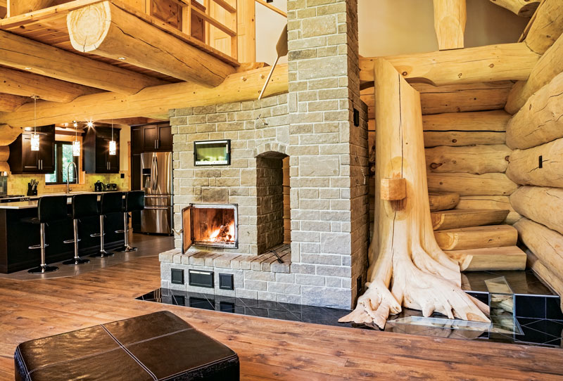 A Peaceful Log Home Retreat in Quebec
