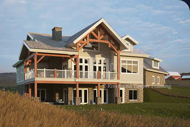 Hamilton Timber Home Plan by Riverbend Timber Framing