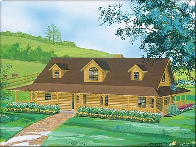 Austin Log Home Plan by Satterwhite Log Homes